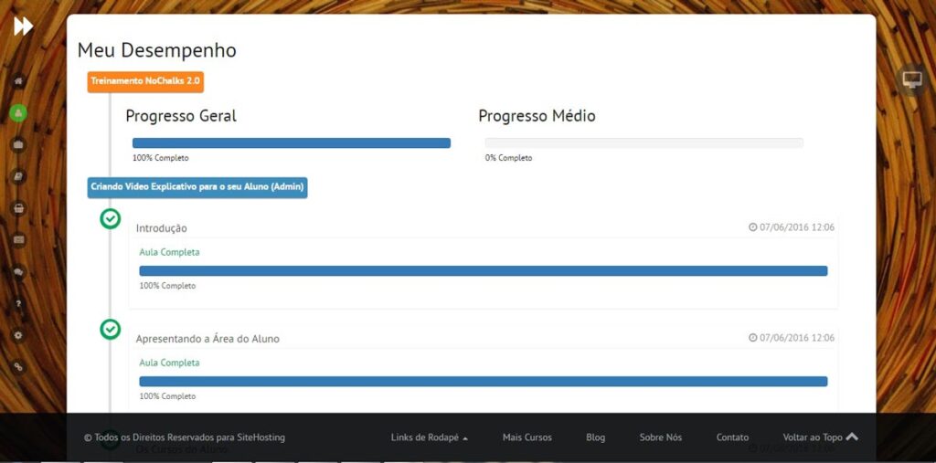 Plataforma EAD e área de membros com acompanhamento de Progresso do ...